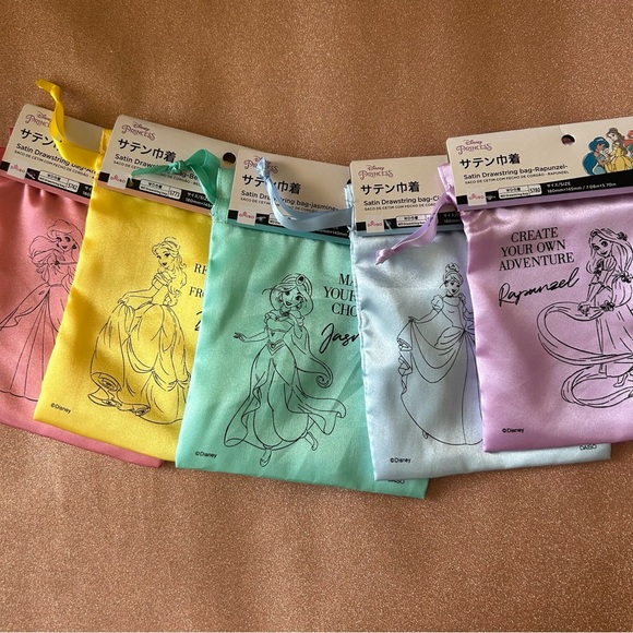 Disney | Accessories | Disney Princess Mini Satin Drawstring Bag | Poshmark